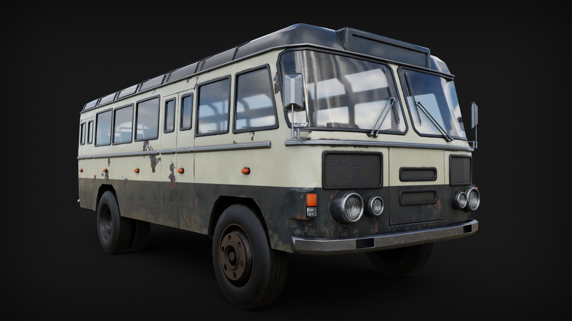 Old Soviet Era Bus Model - TurboSquid 2104214