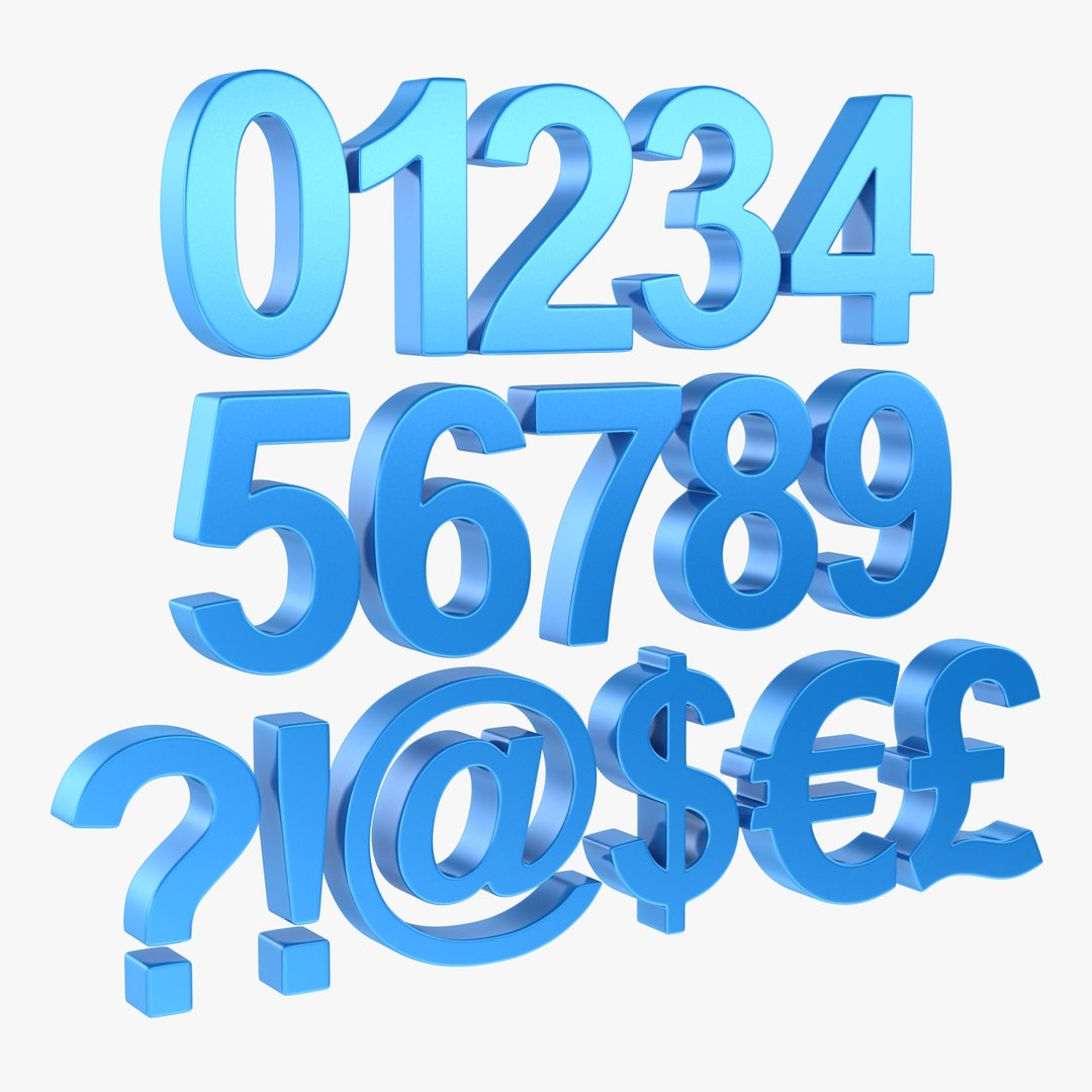 3d model number symbol