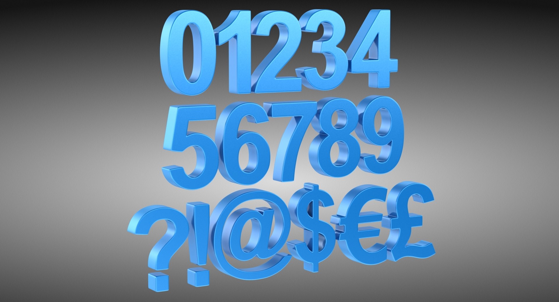 3d Model Number Symbol