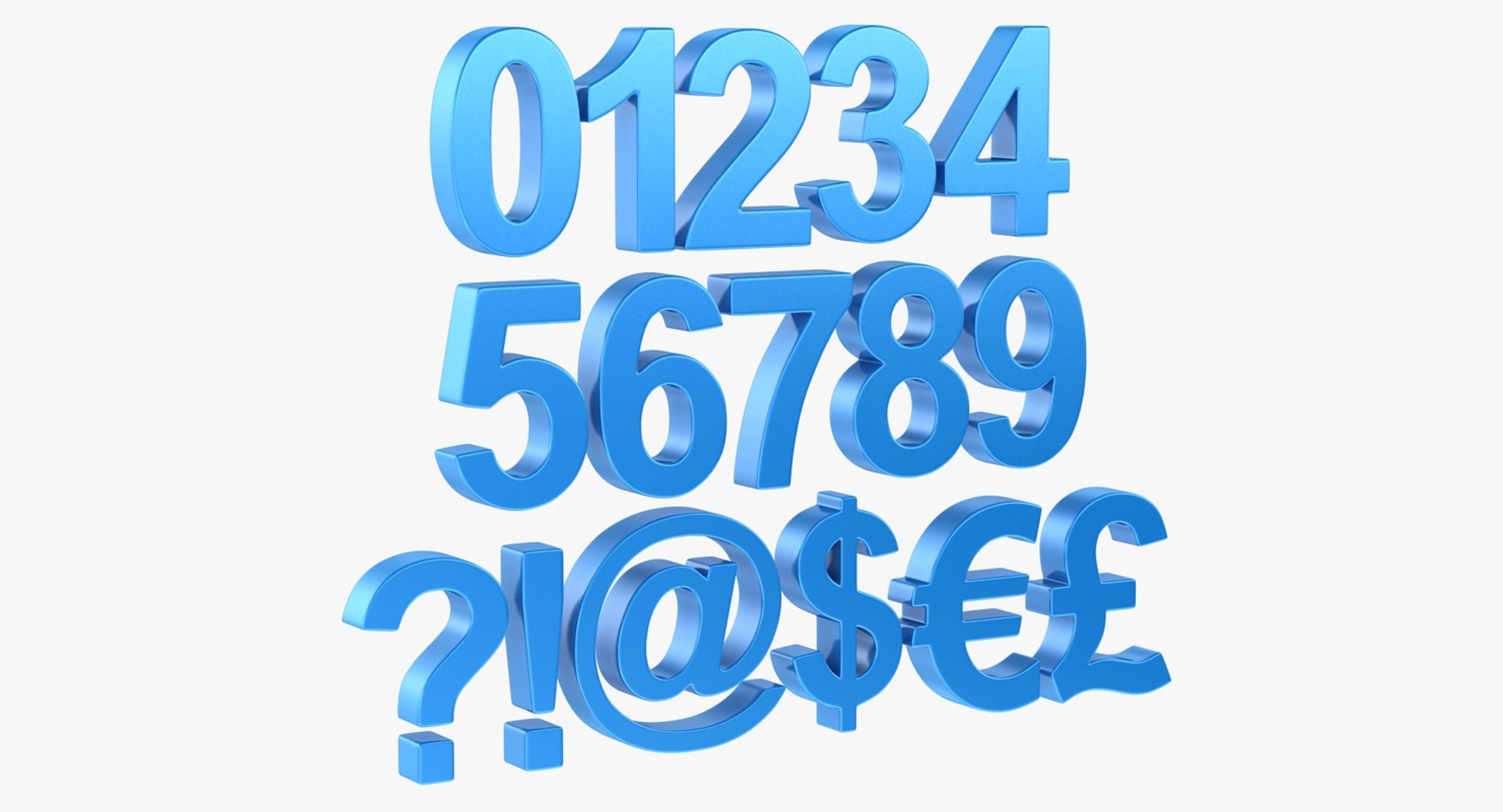 3d Model Number Symbol