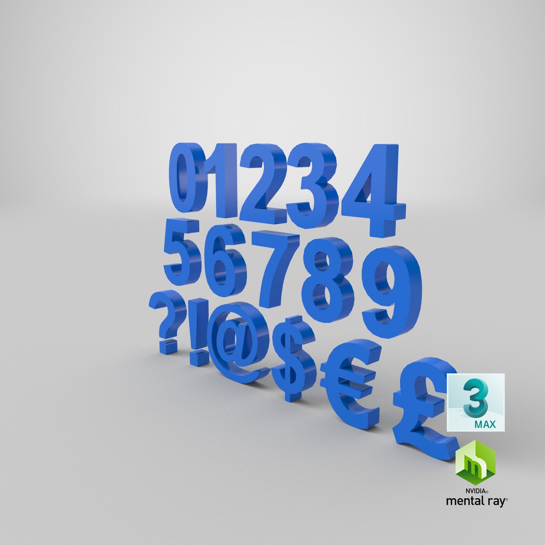 3d model number symbol