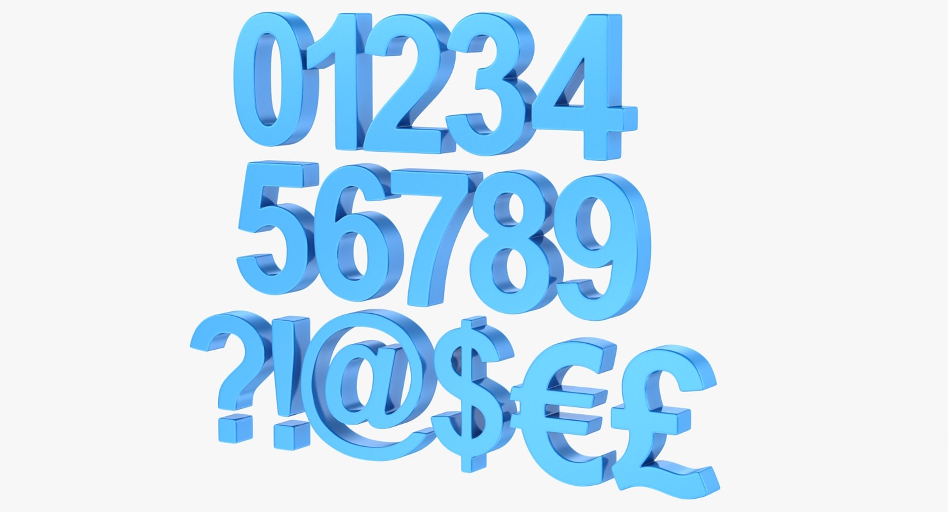 3d Model Number Symbol