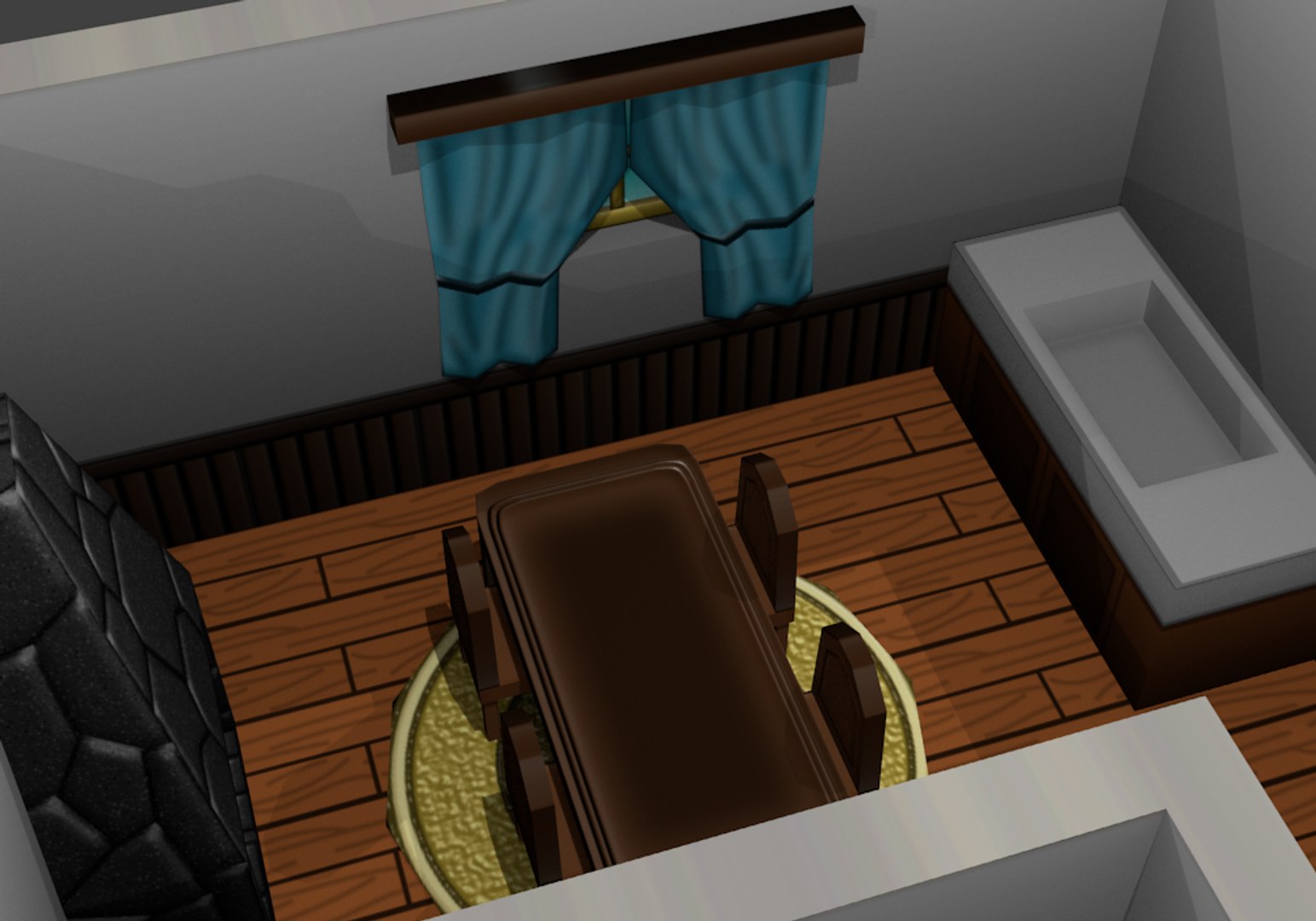 Rpg Interior House 3d 3ds