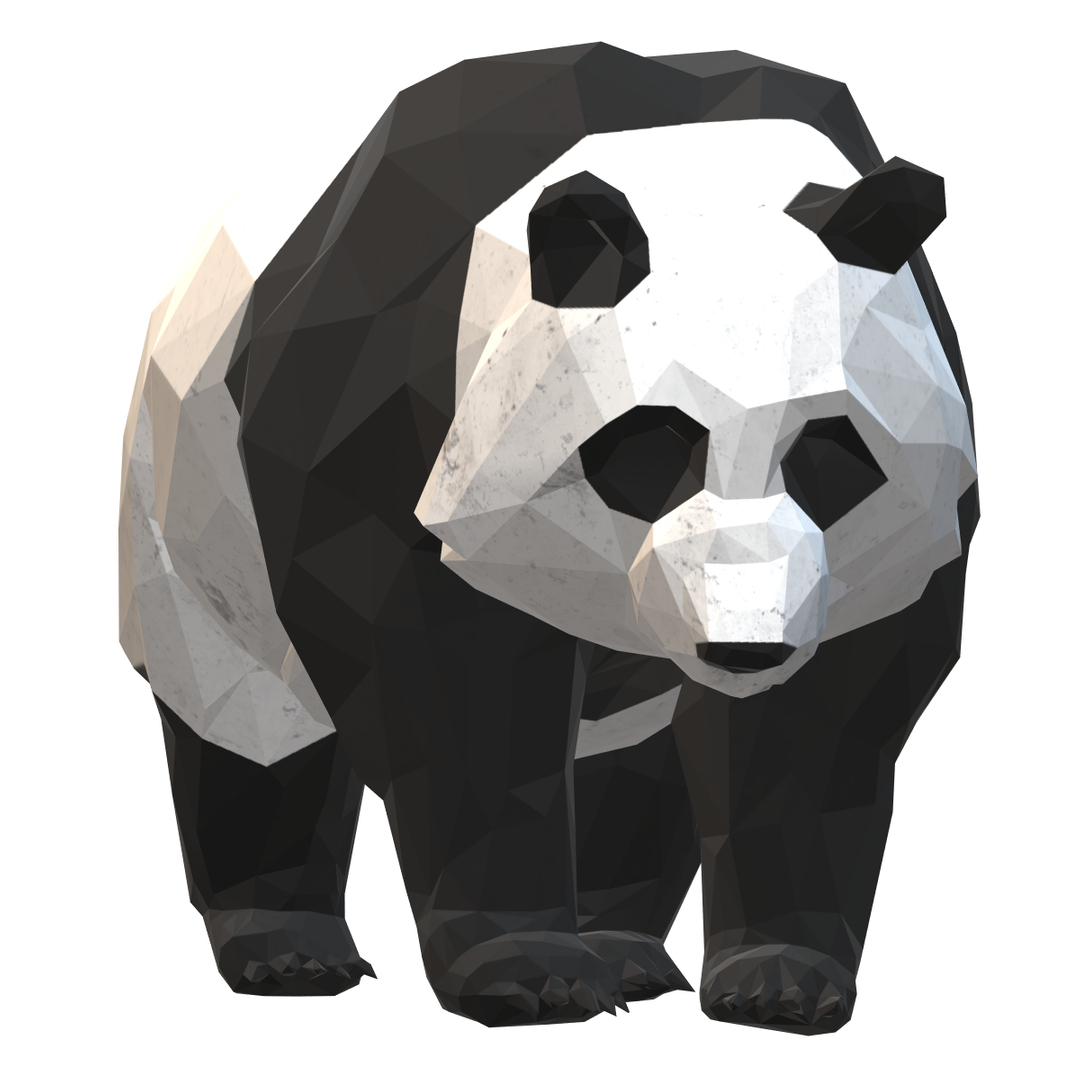 Modello 3D Panda - low poly gratuito - TurboSquid 2401893