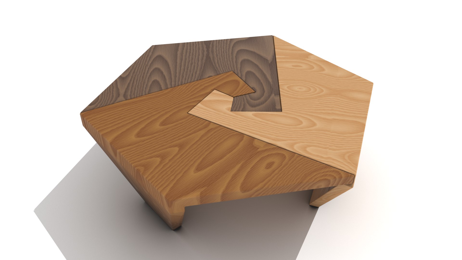 Retro Interlocking Wooden Swirls Model - TurboSquid 1270093