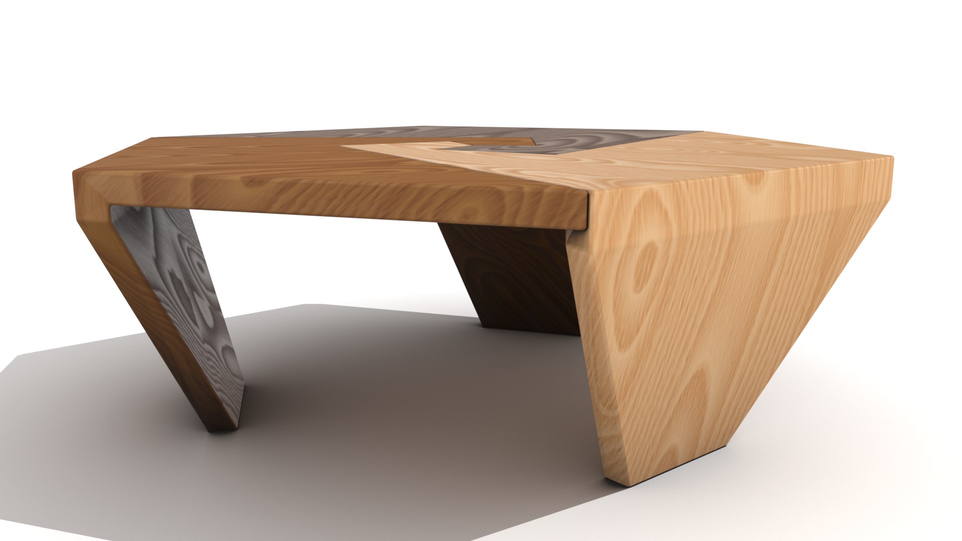 Retro Interlocking Wooden Swirls Model - TurboSquid 1270093