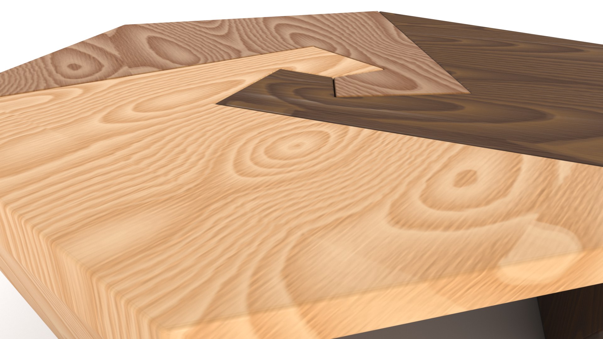 Retro Interlocking Wooden Swirls Model - TurboSquid 1270093