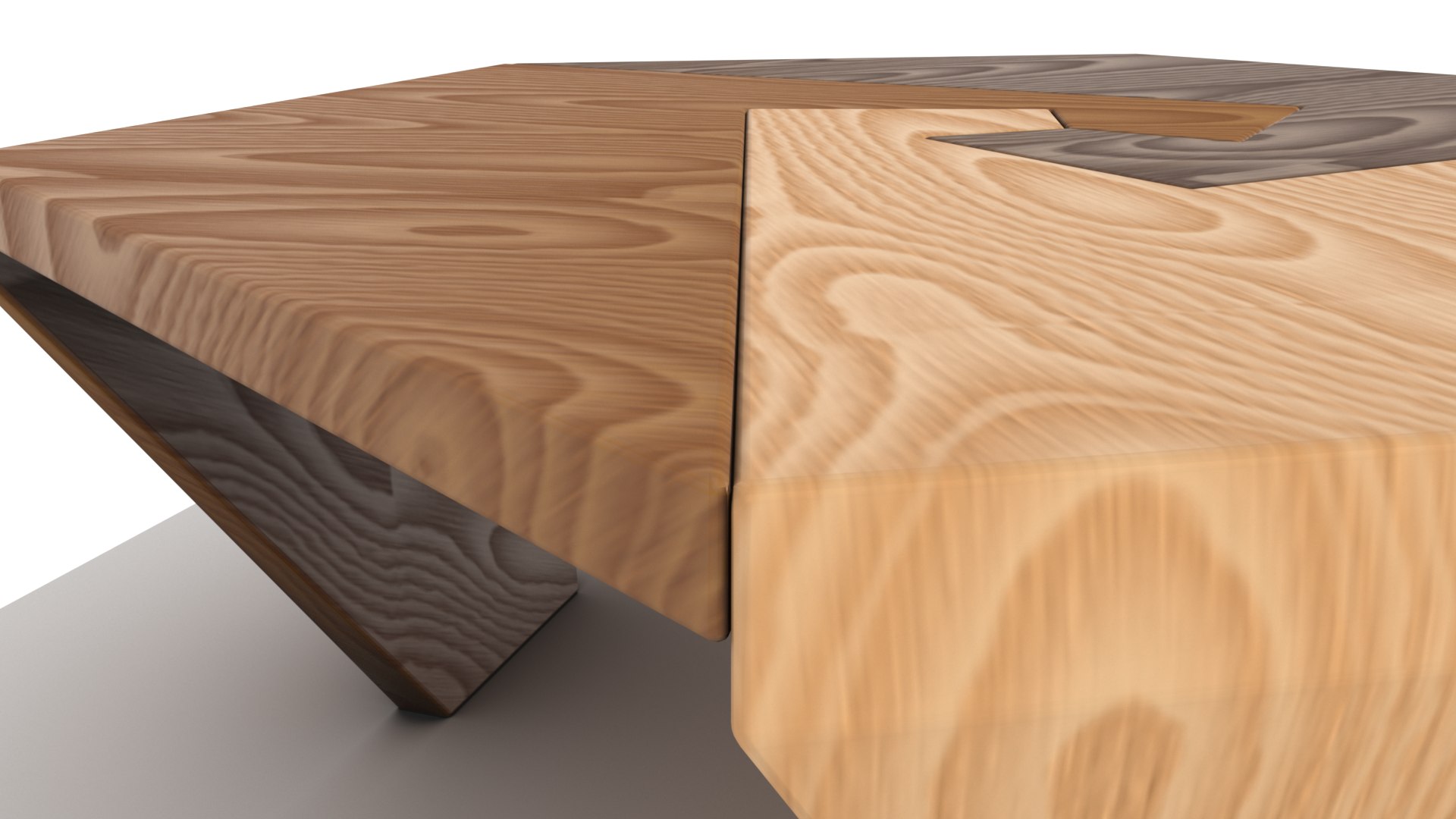 Retro Interlocking Wooden Swirls Model - TurboSquid 1270093