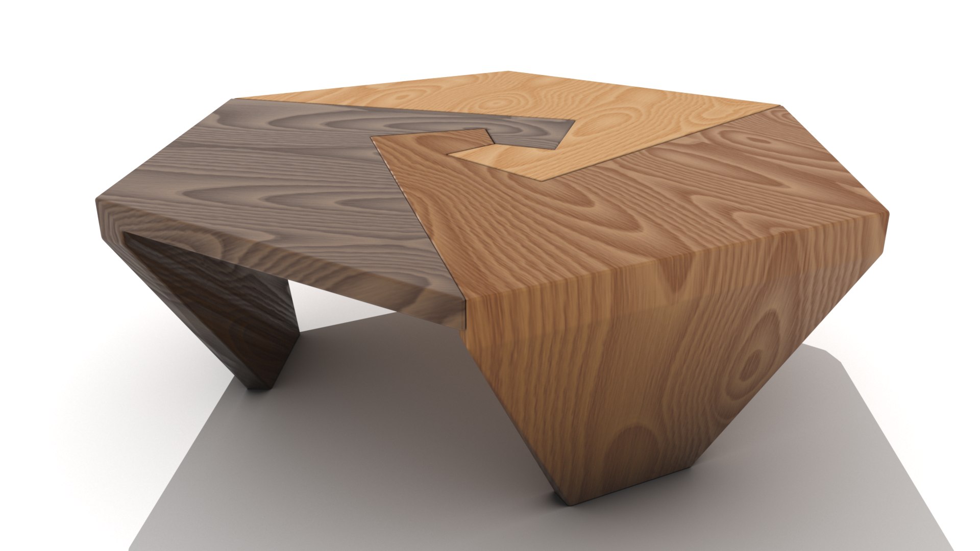 Retro Interlocking Wooden Swirls Model - TurboSquid 1270093