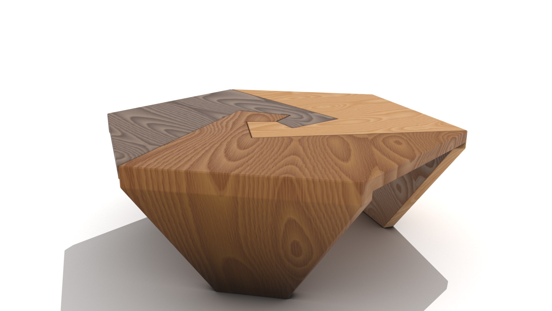 Retro Interlocking Wooden Swirls Model - TurboSquid 1270093
