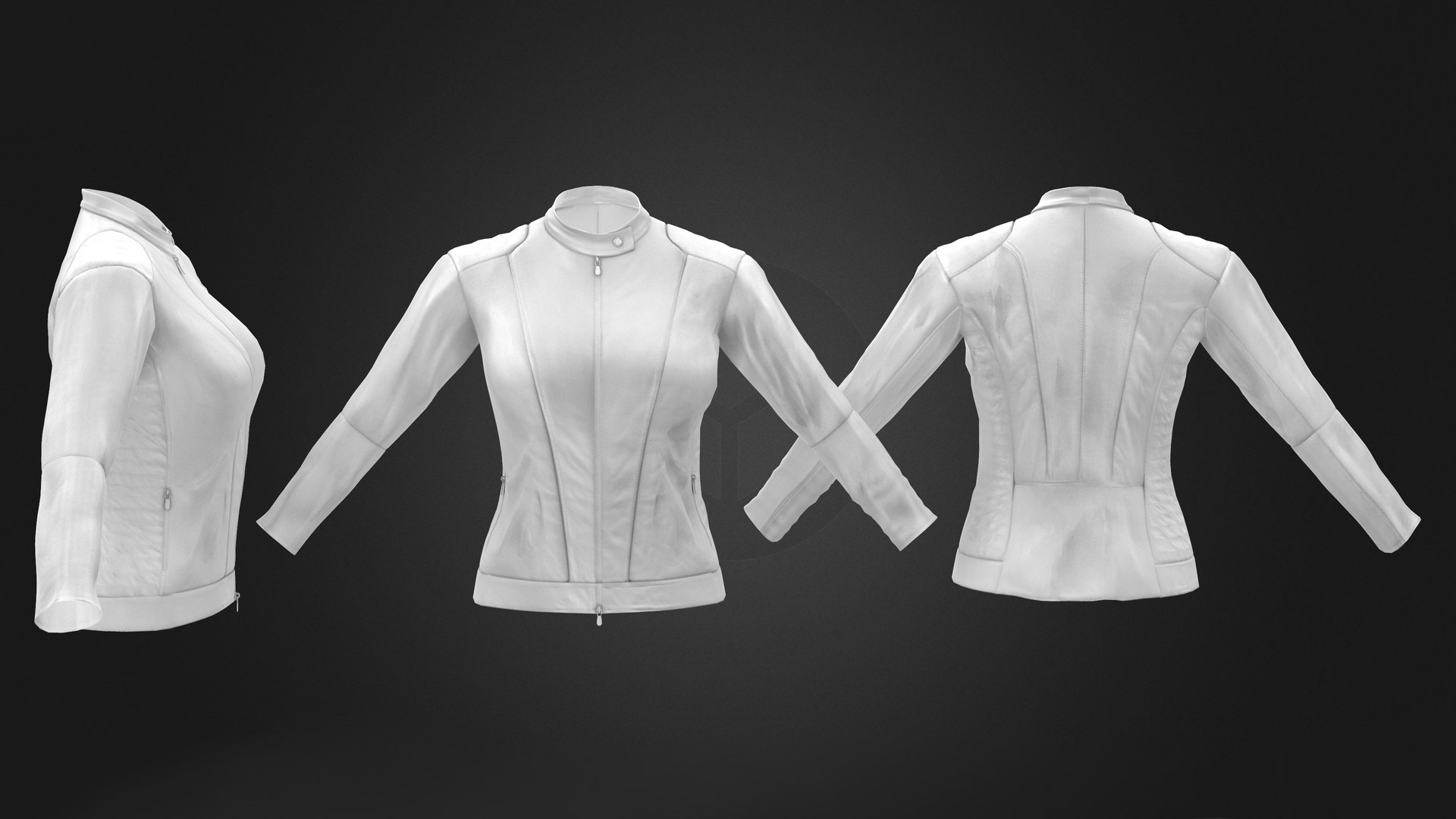 3D Fashion Biker Jacket Model - TurboSquid 1728451