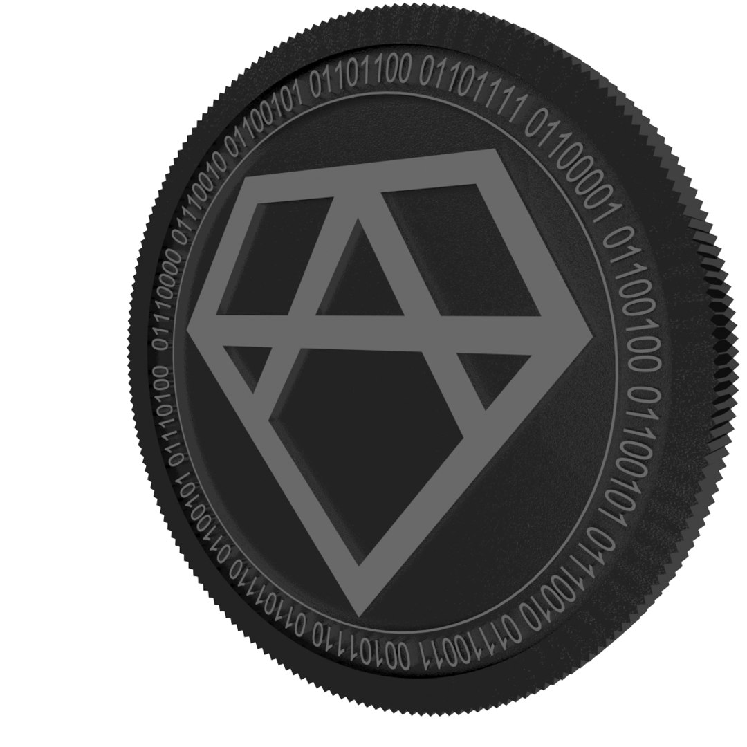 3D Asch Black Coin - TurboSquid 1593614