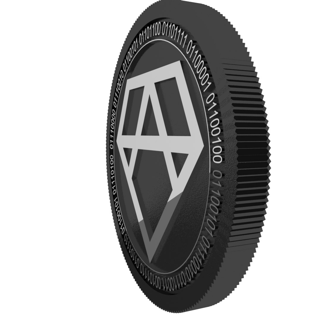 3D Asch Black Coin - TurboSquid 1593614