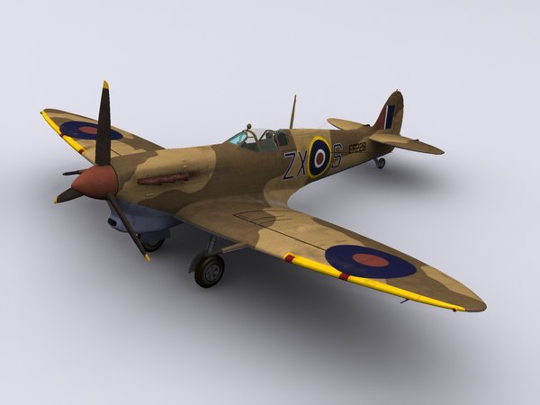 supermarine spitfire fighter 145 3d 3ds