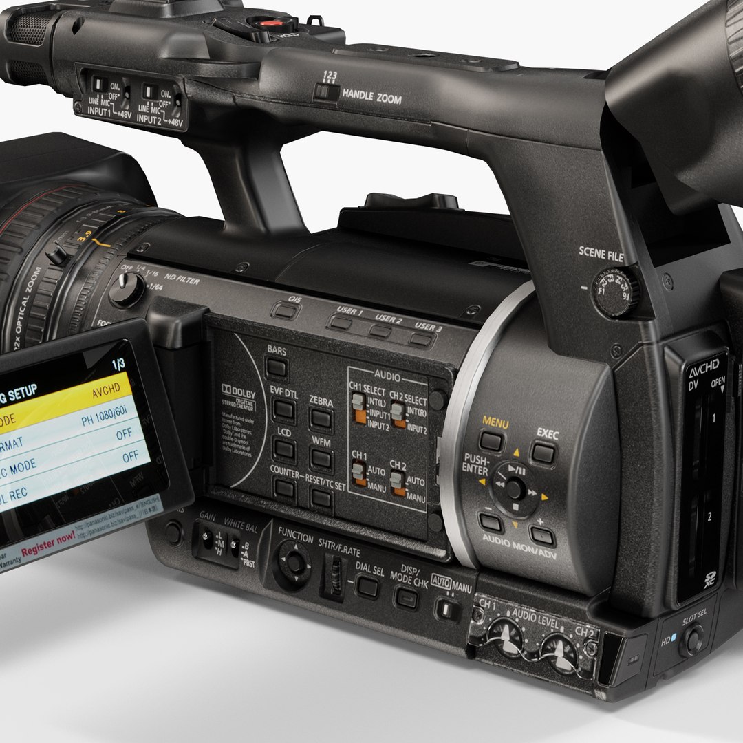 Panasonic Ag-ac160a Avccam Series 3d Model