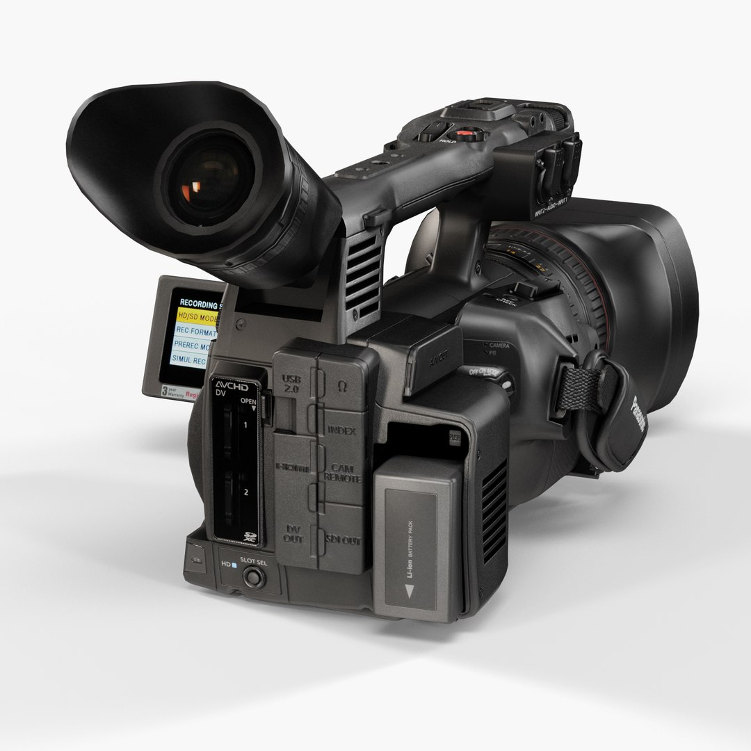 Panasonic Ag-ac160a Avccam Series 3d Model
