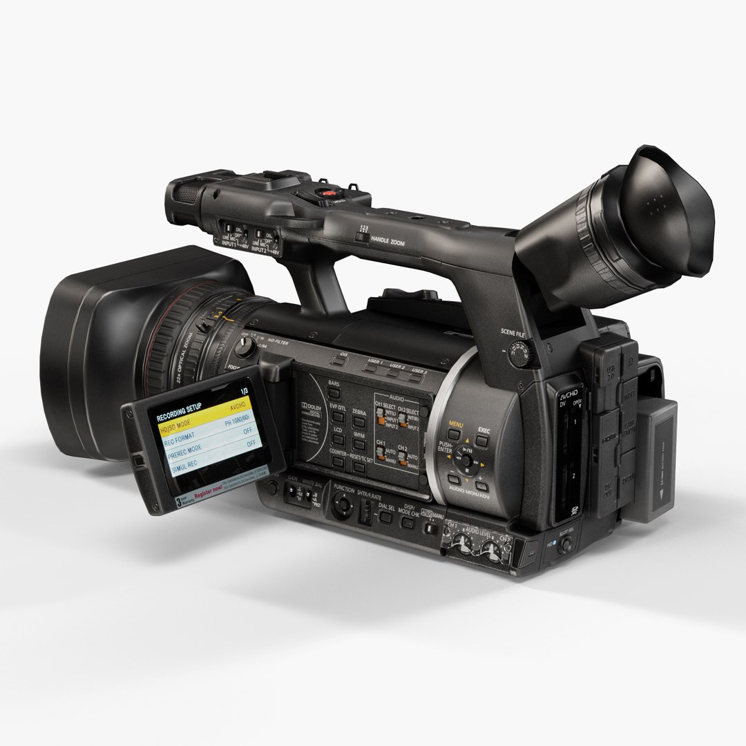 Panasonic Ag-ac160a Avccam Series 3d Model