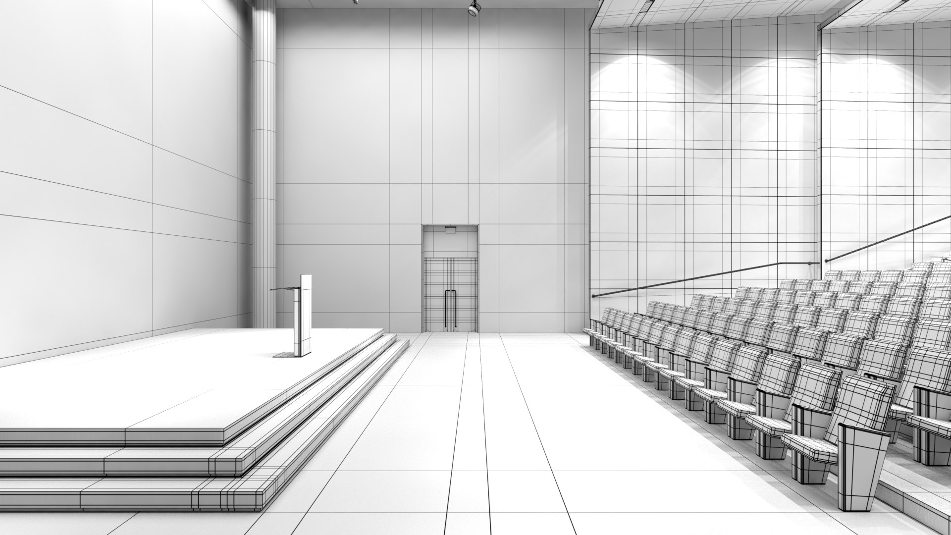 Auditorium Interior 3D Model - TurboSquid 1691495