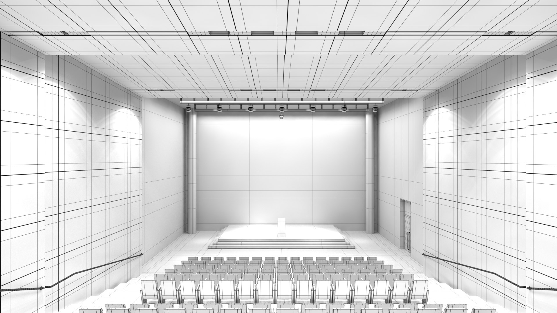 Auditorium Interior 3D Model - TurboSquid 1691495