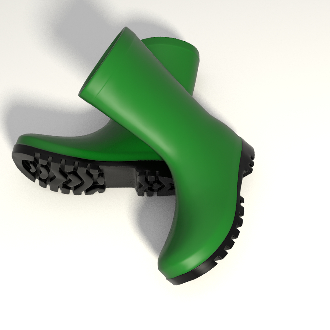 Wellington Boots Yafaray 3d Model