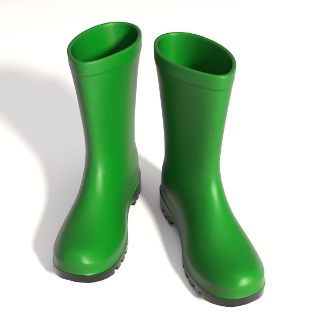 Wellington Boots Yafaray 3d Model