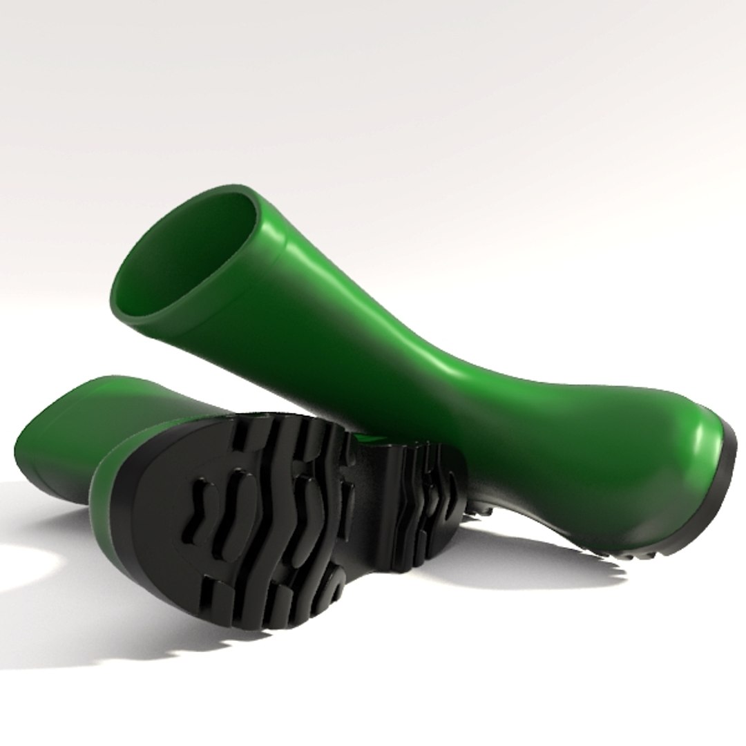 Wellington Boots Yafaray 3d Model
