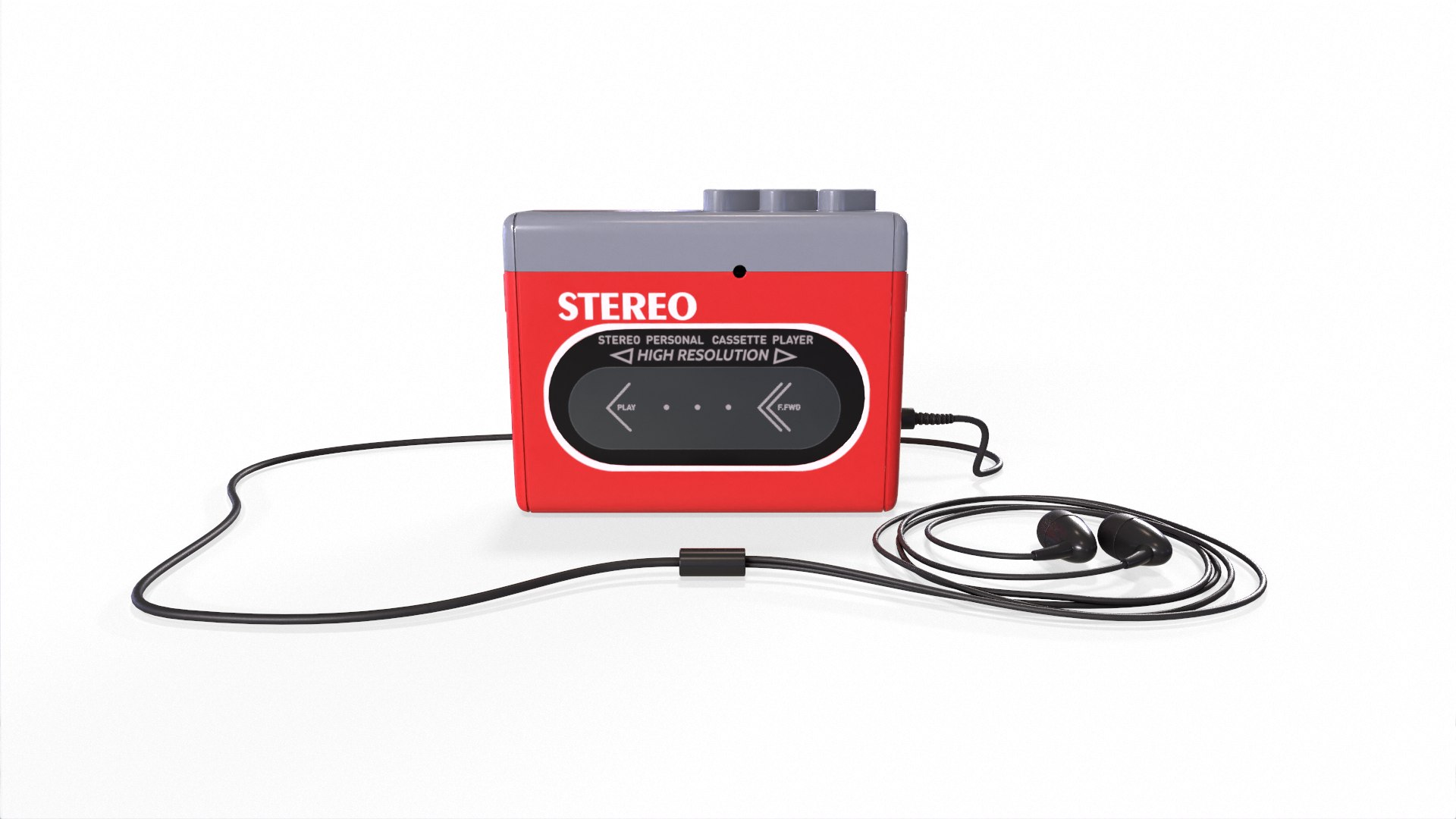 Cassette Player Red 3D Model - TurboSquid 1837569