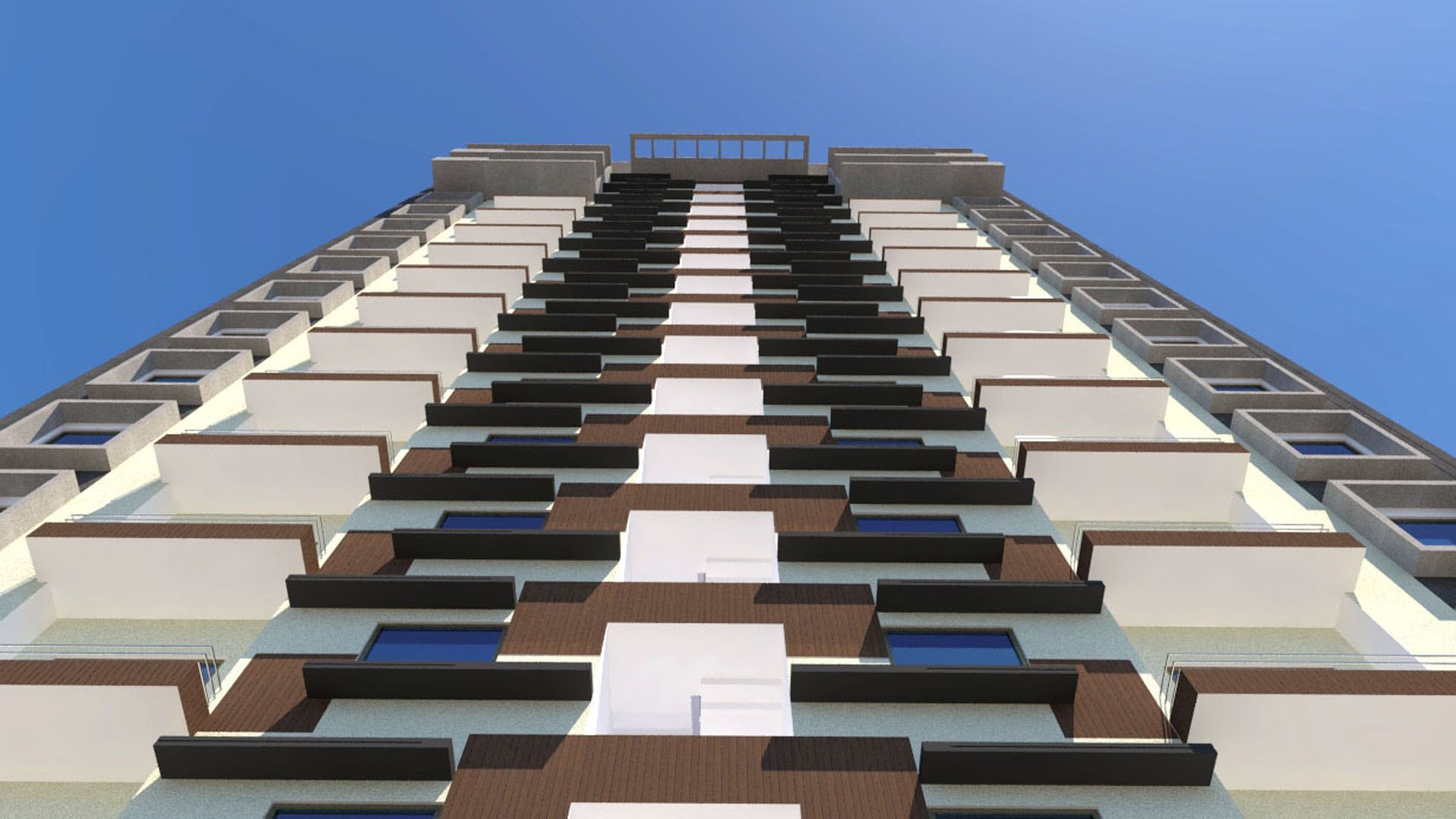 3D RESIDENTIAL TOWER model - TurboSquid 2151695