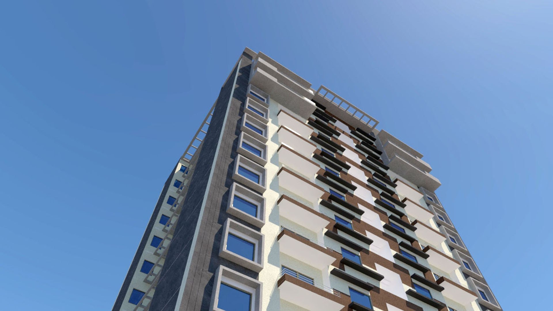 3D RESIDENTIAL TOWER model - TurboSquid 2151695