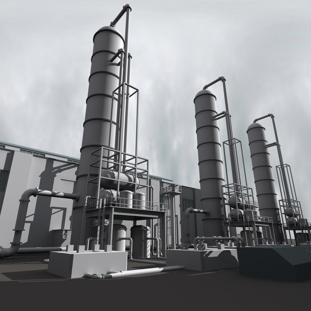 3d Max Industrial Refinery Construction