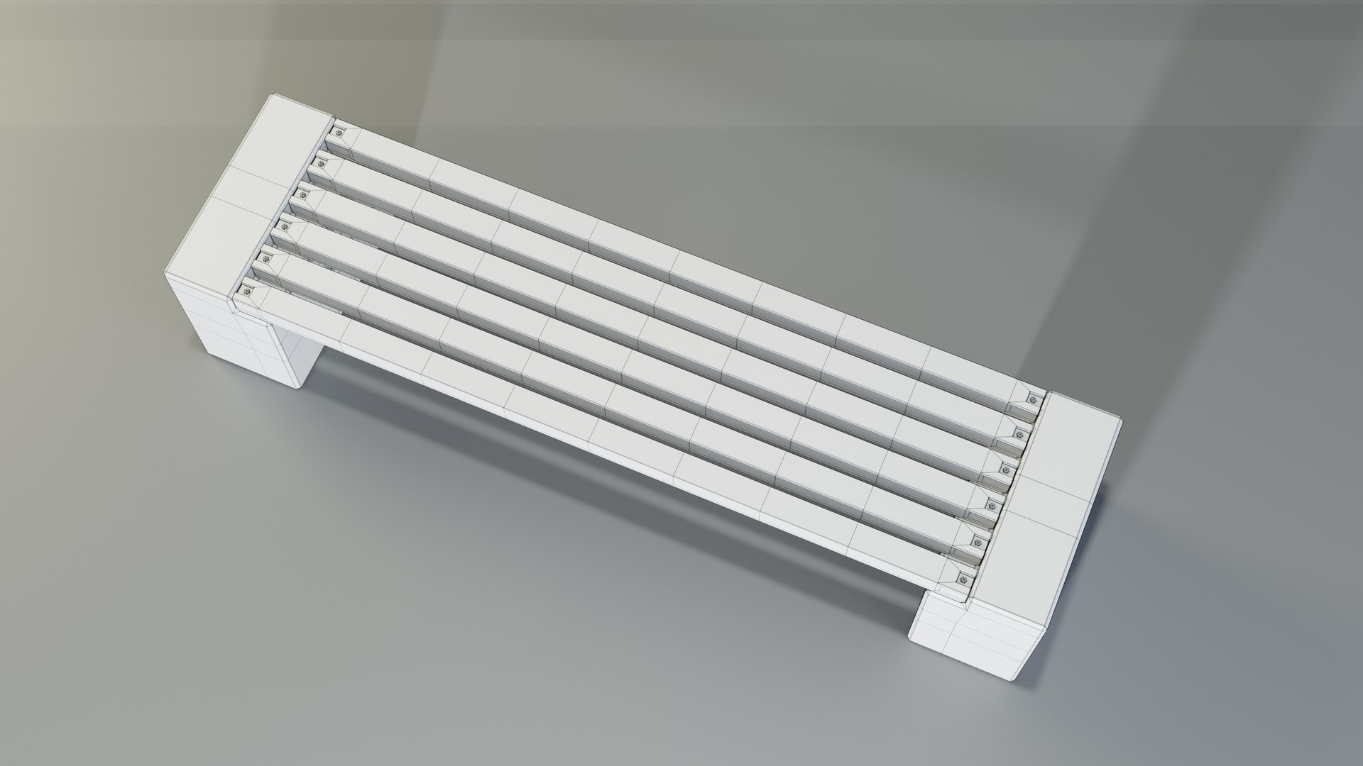 3D Concrete Bench - Type 3A Long - TurboSquid 1838946