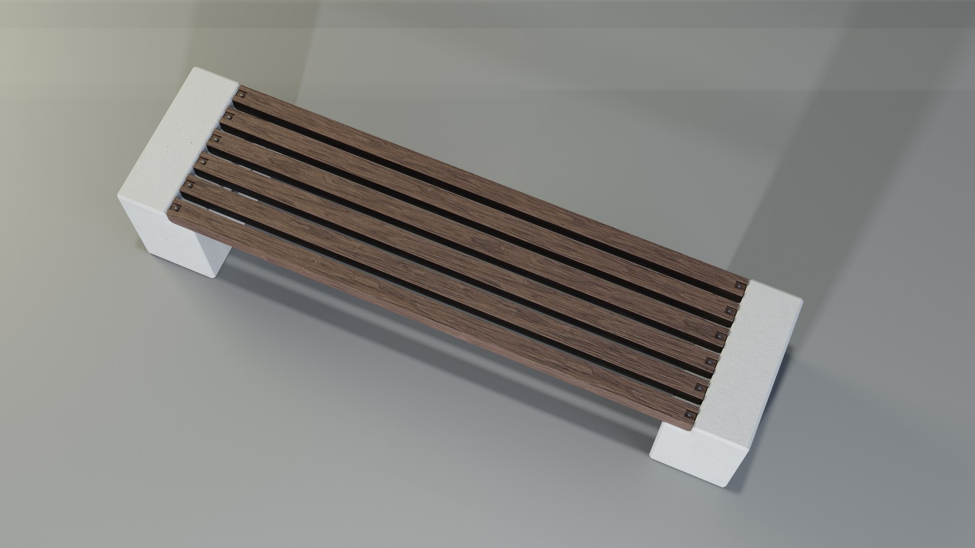 3D Concrete Bench - Type 3A Long - TurboSquid 1838946