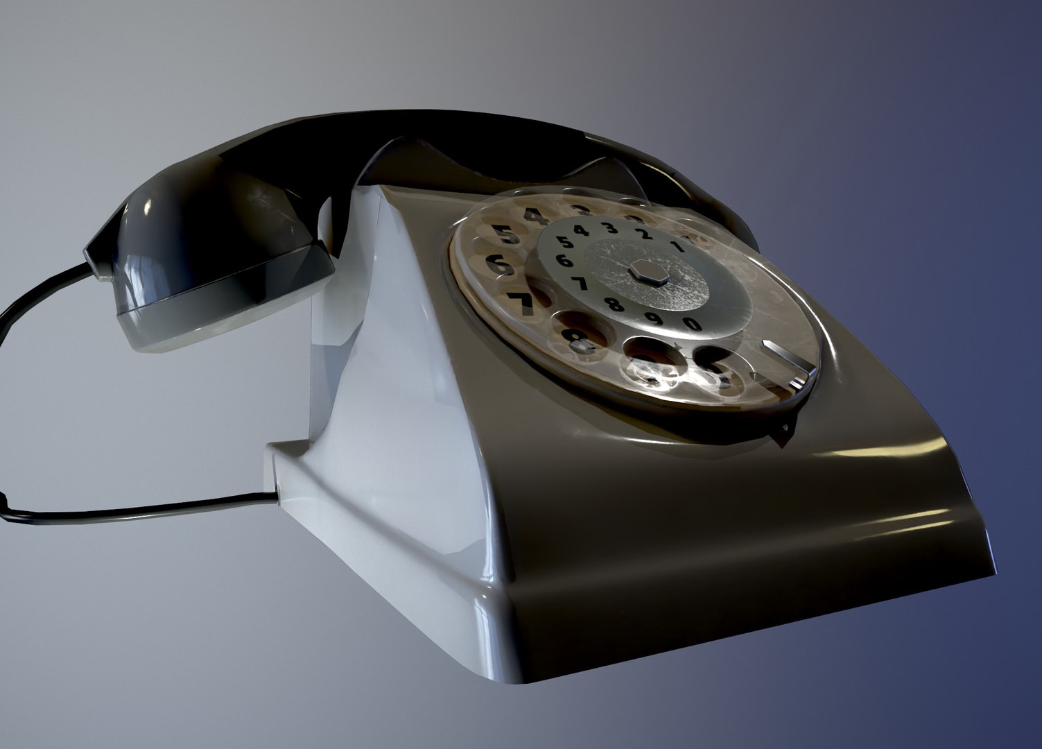 3D Model Vintage Italian Phone 80 - TurboSquid 1707576