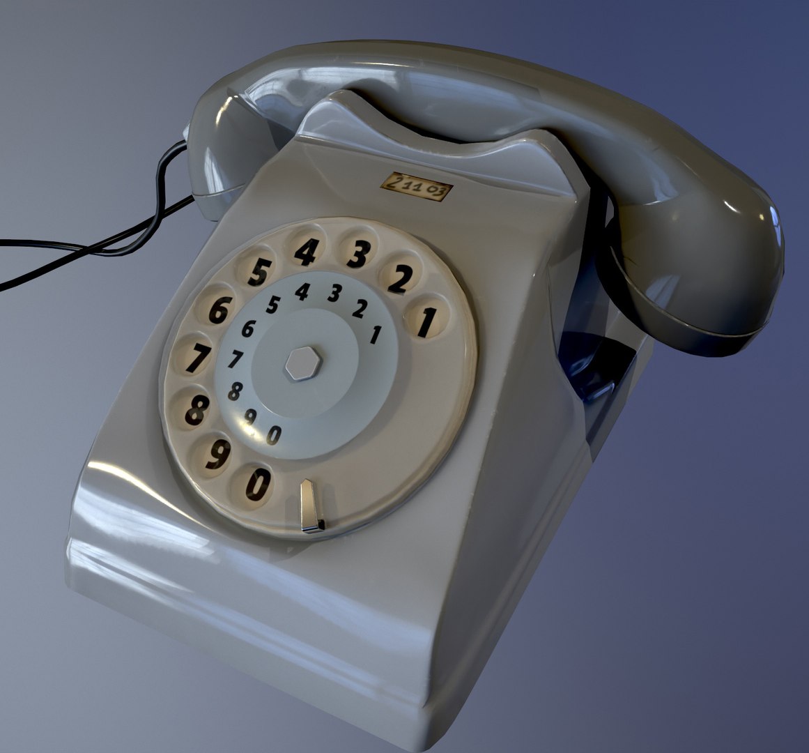 3D Model Vintage Italian Phone 80 - TurboSquid 1707576