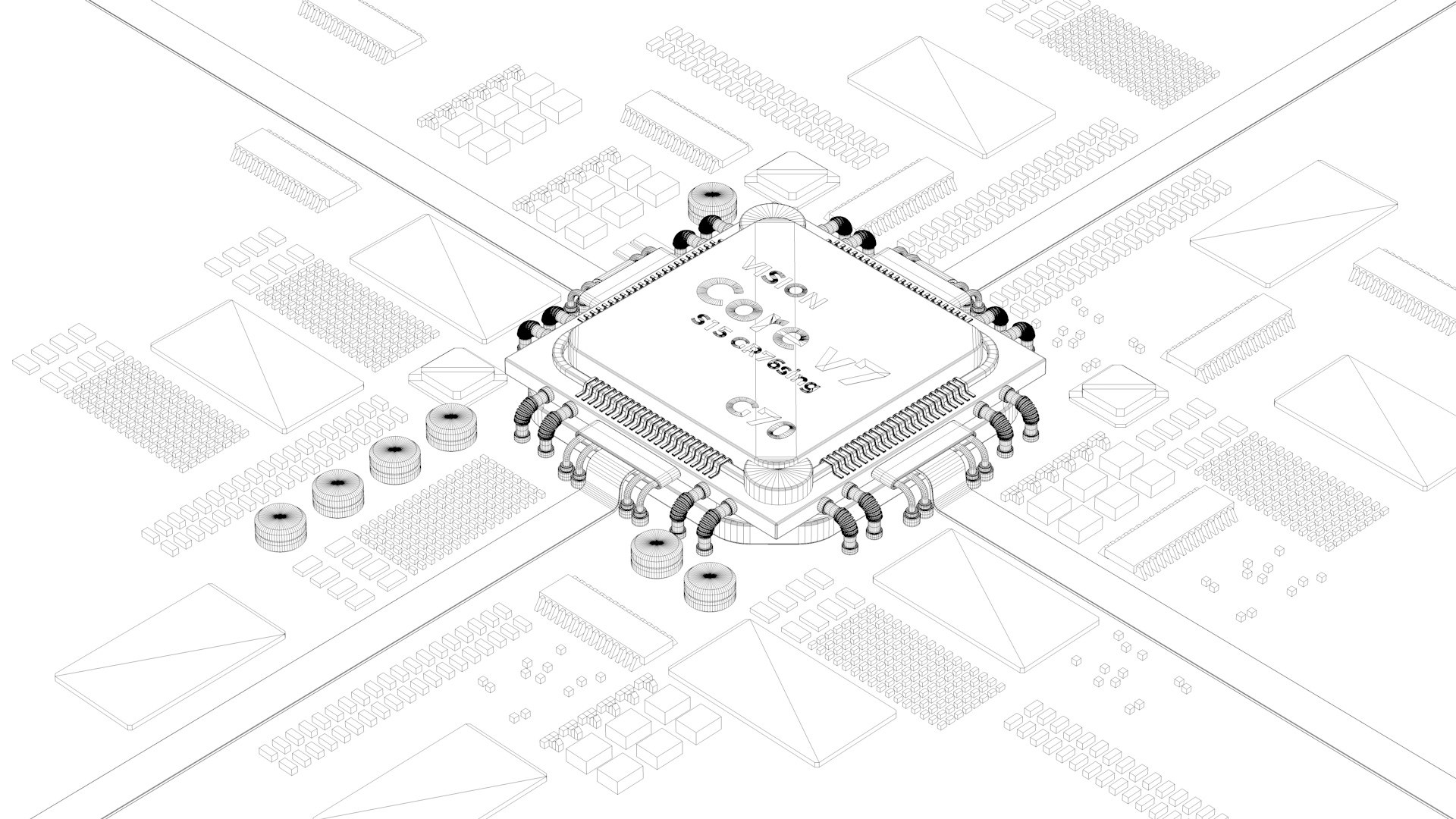 Technology Chip Core Model Science Fiction Scene 3D Model - TurboSquid ...