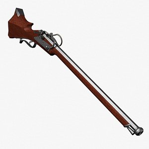 Matchlock Arquebus 3d Model