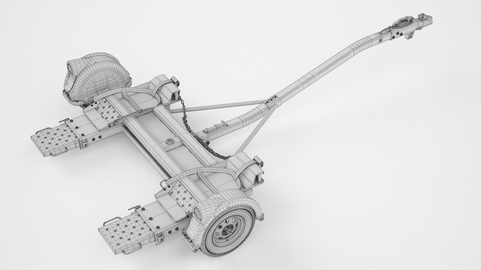 Car Tow Dolly 01 Model Turbosquid 2163208