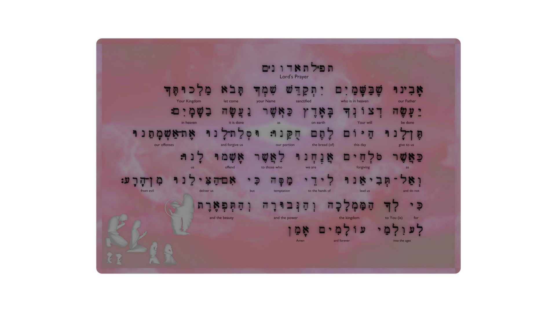 Hebrew Disciples Prayer 3D Model - TurboSquid 2093188