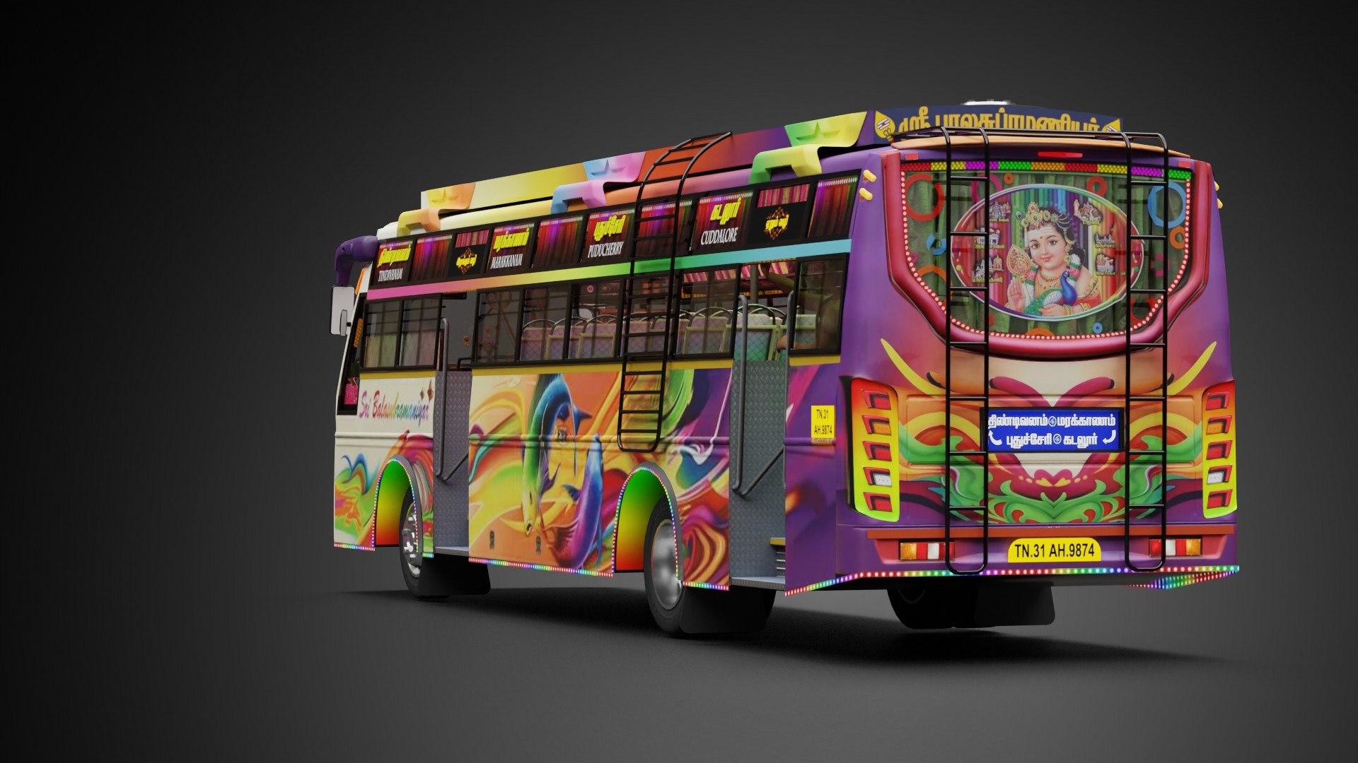 3D Trinethra Private bus TamilNadu - INDIA model - TurboSquid 1887611