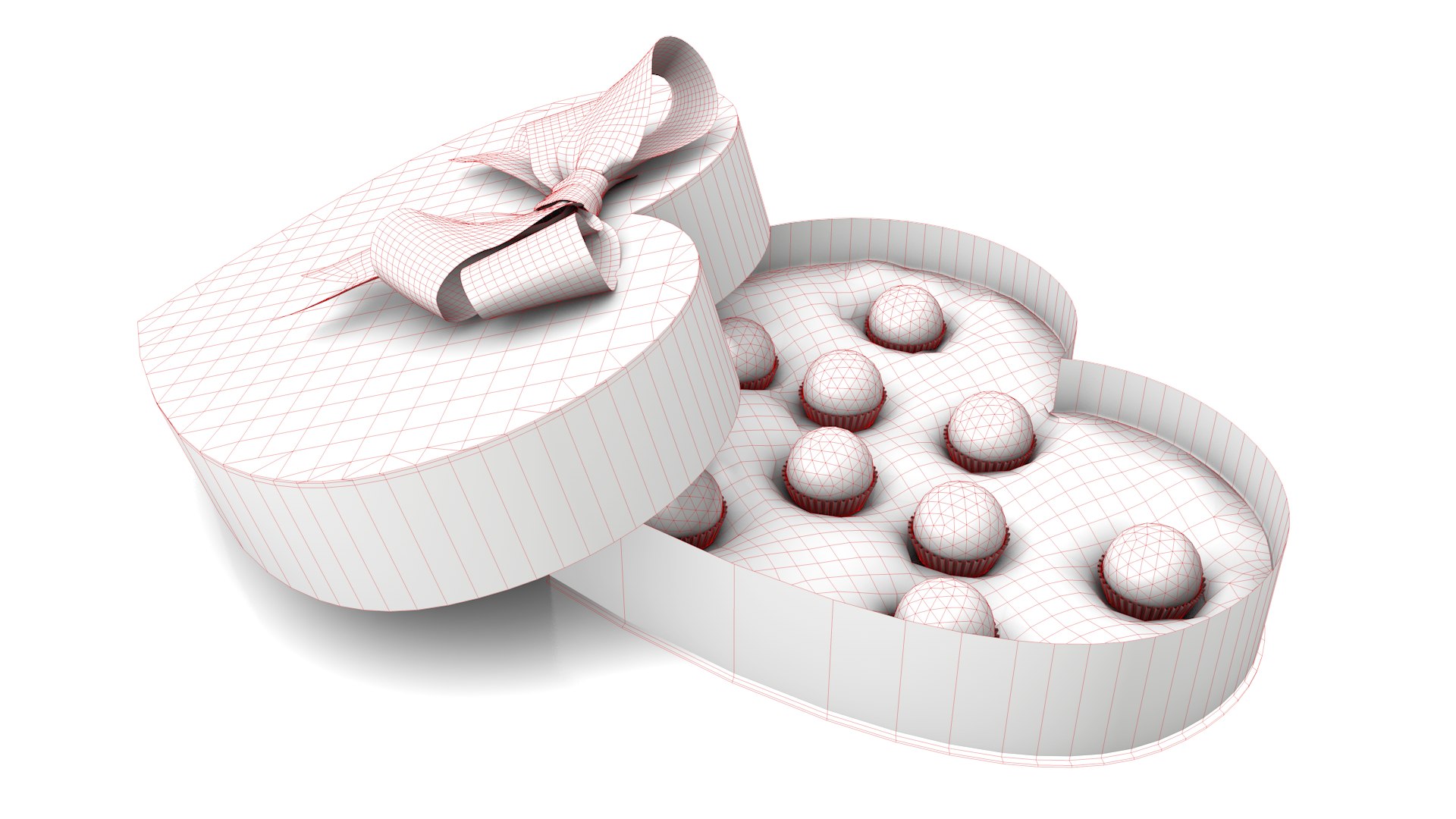 3D Model Lovely Candy Box Chocolate - TurboSquid 1343827