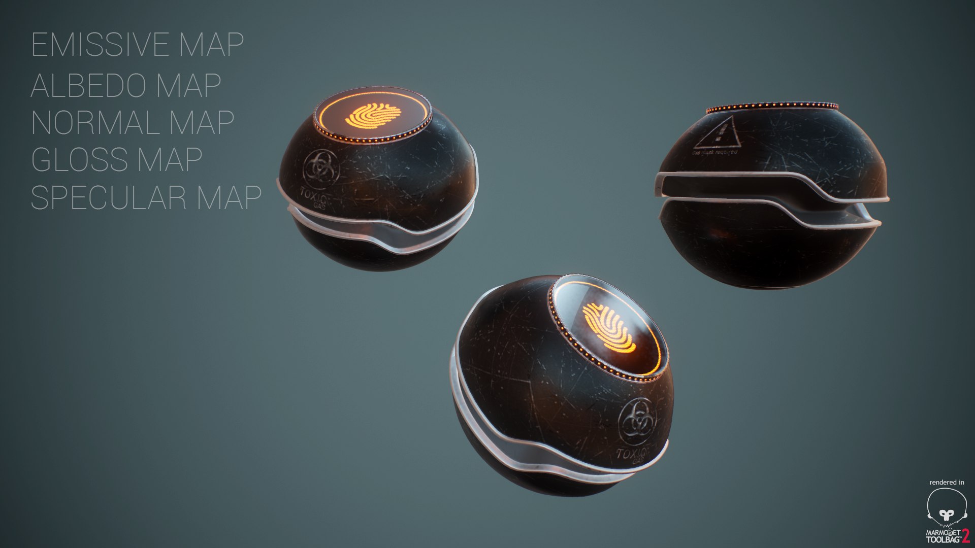 3d Toxic Gas Grenade Model