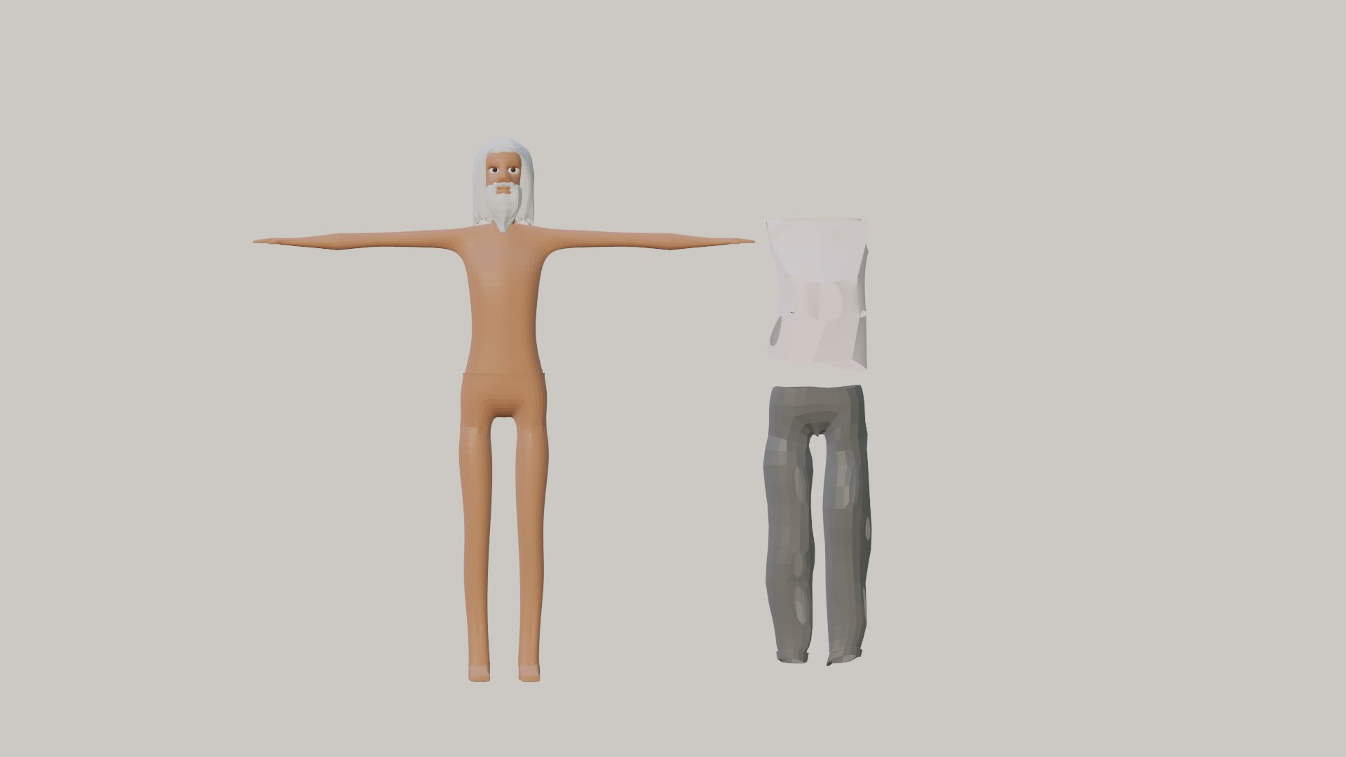 Low Poly Old Hobo Model - TurboSquid 2178408