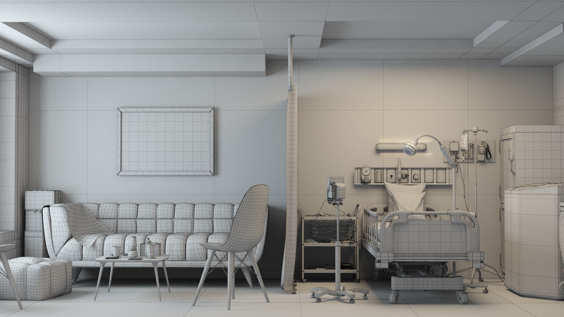 3D Private Ward Model - TurboSquid 1498410