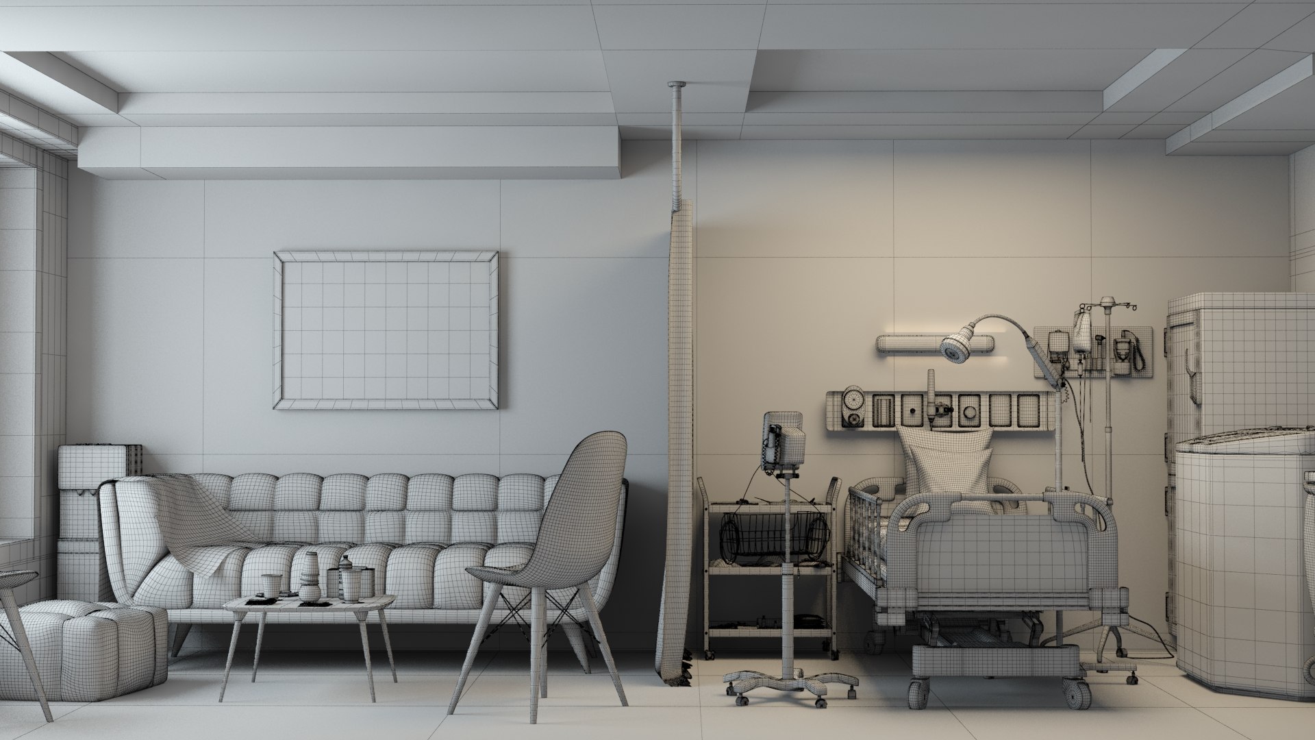 3D Private Ward Model - TurboSquid 1498410