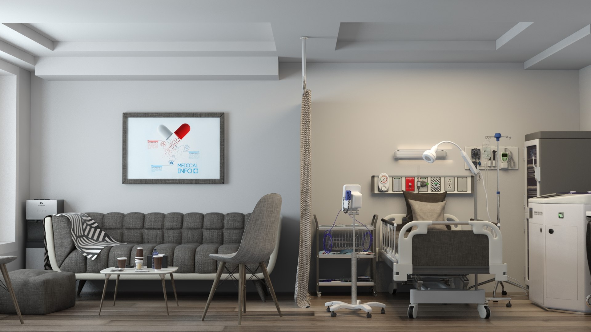 3D Private Ward Model - TurboSquid 1498410