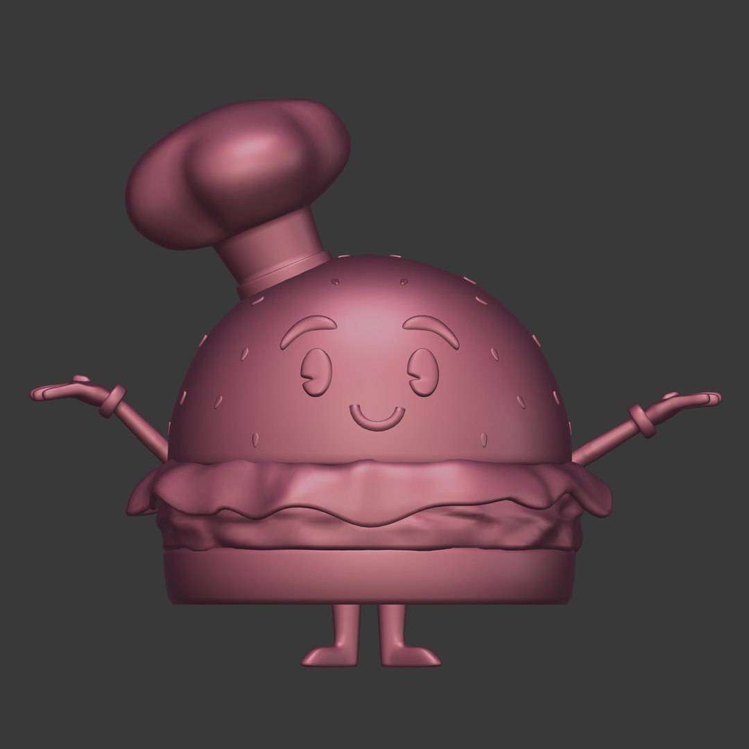 3D chef burger character model - TurboSquid 1449754