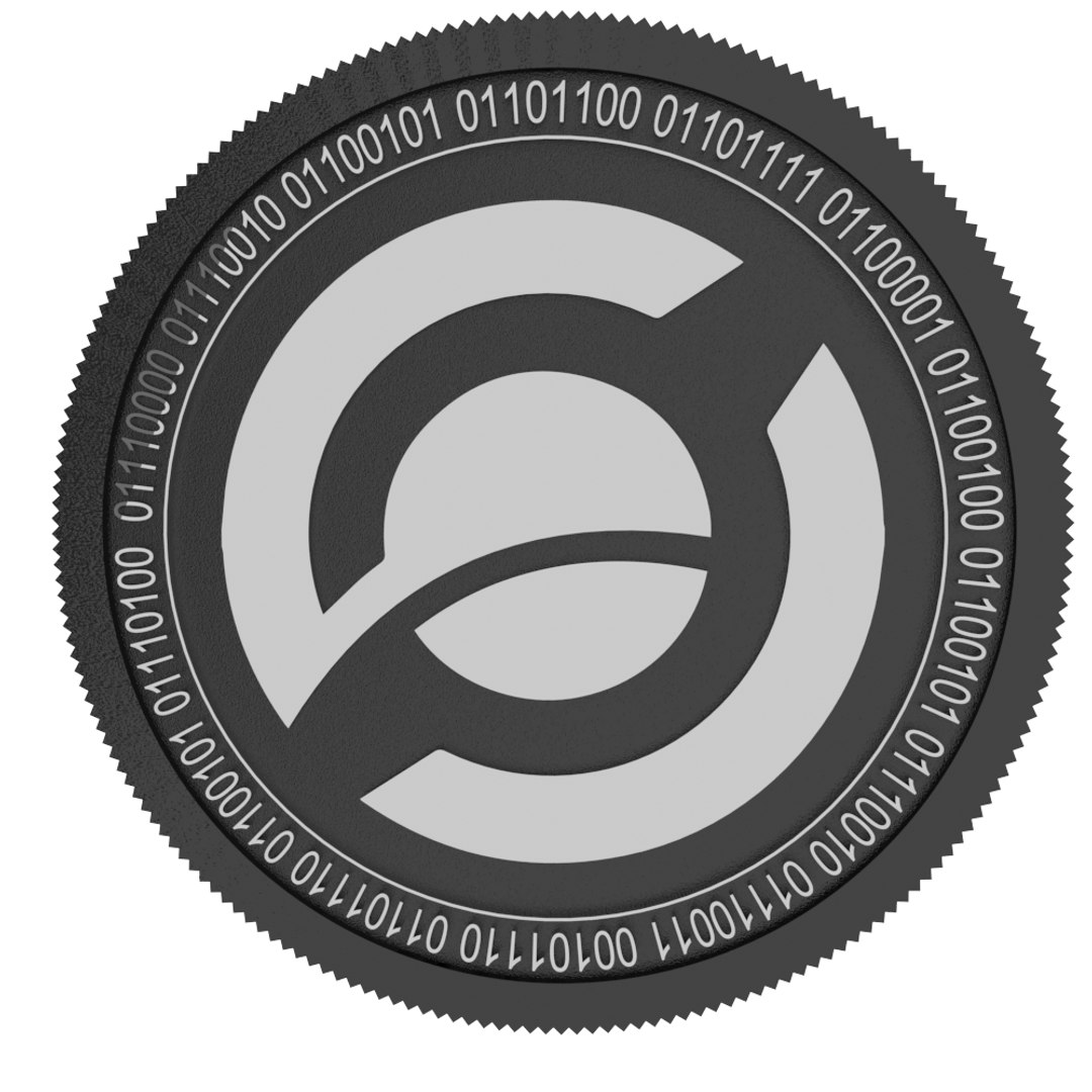 3D horizen black coin model - TurboSquid 1458000