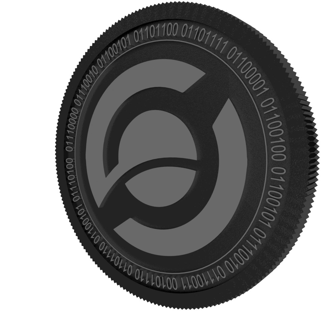 3D horizen black coin model - TurboSquid 1458000