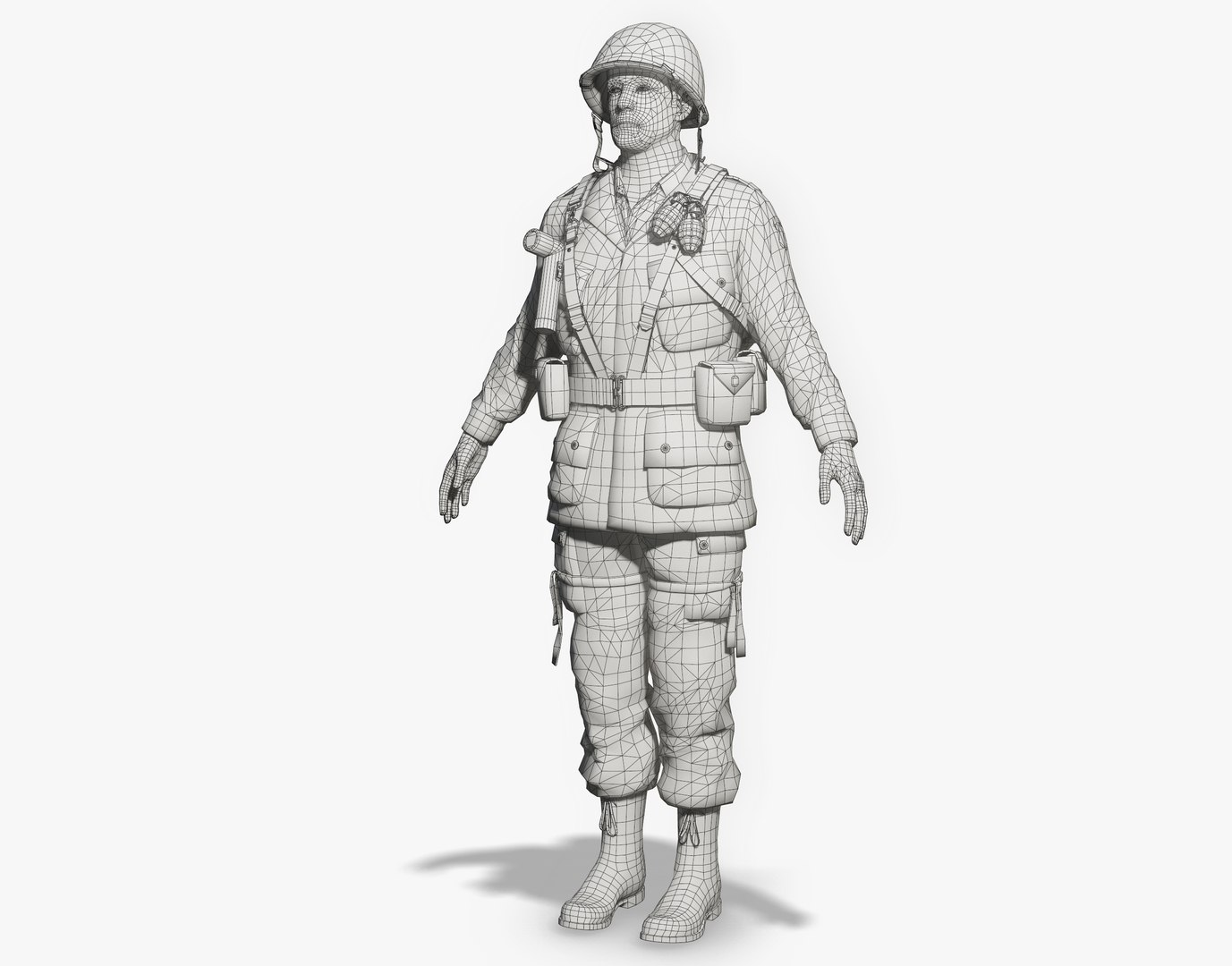 WW2 US Soldier model - TurboSquid 1741839