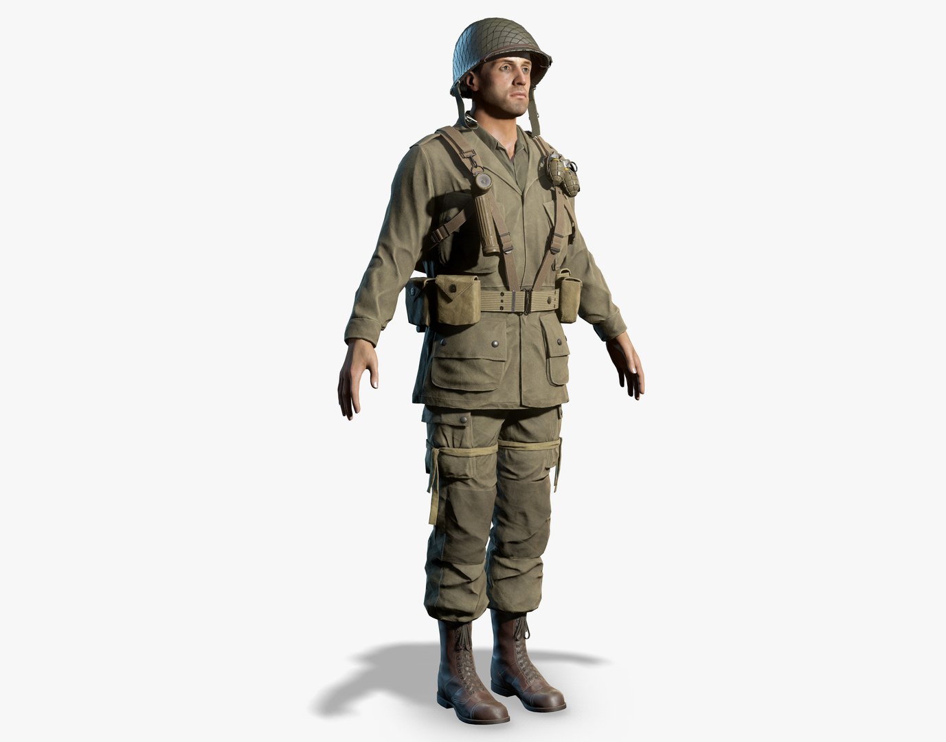 WW2 US Soldier model - TurboSquid 1741839